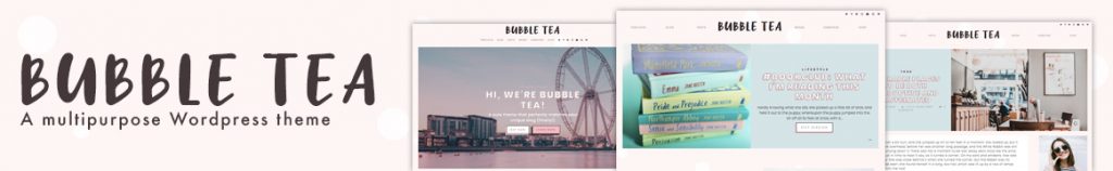 Bubble Tea, Pastel Wordpress Theme