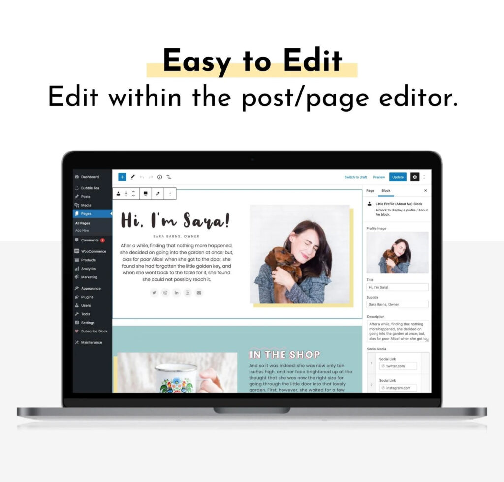 Bubble Tea, Pastel Wordpress Theme