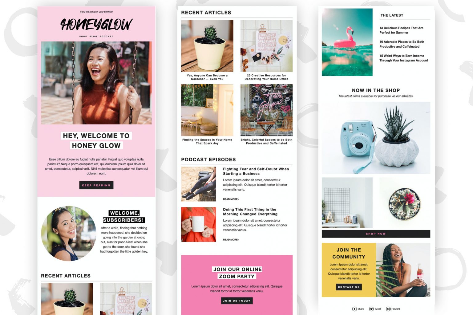 Editable Email Templates (Matching Bundle) | Little Theme Shop