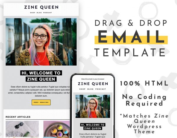 Editable Email Template (Zine Queen) | Little Theme Shop