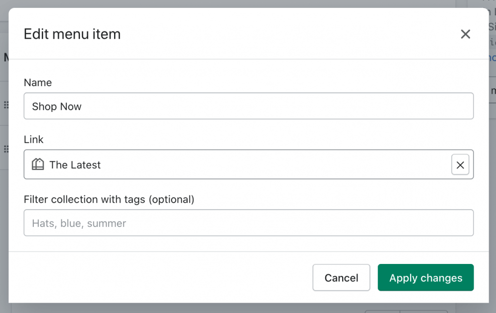 Shopify Menu | Little Theme Shop