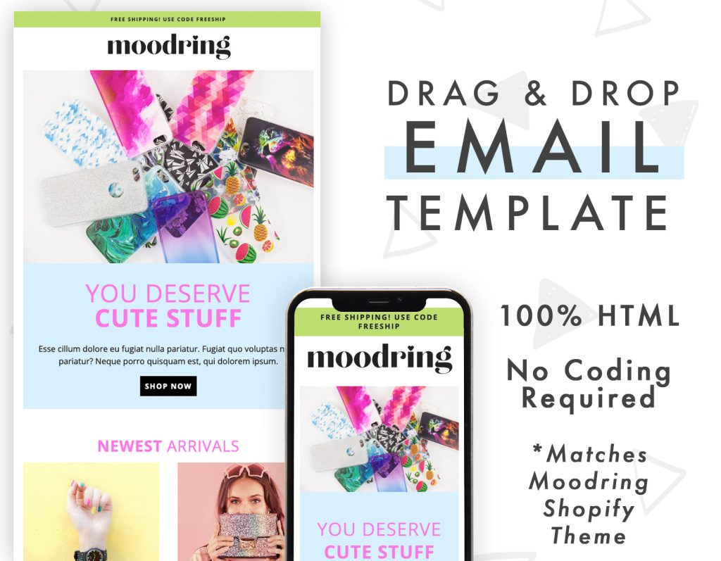 Editable Email Template (Moodring) | Little Theme Shop