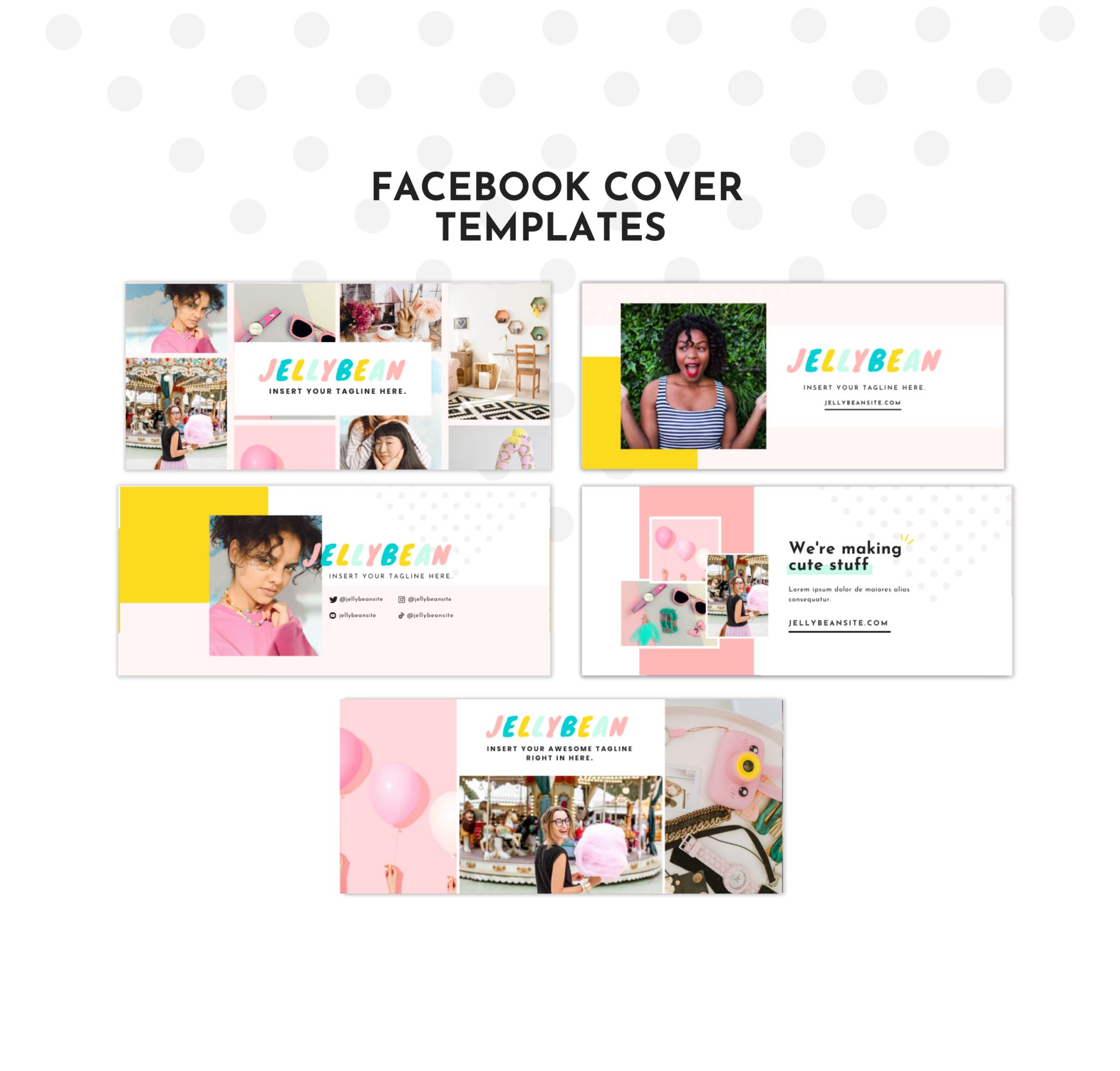 Facebook Template Set (Jelly Bean) | Little Theme Shop
