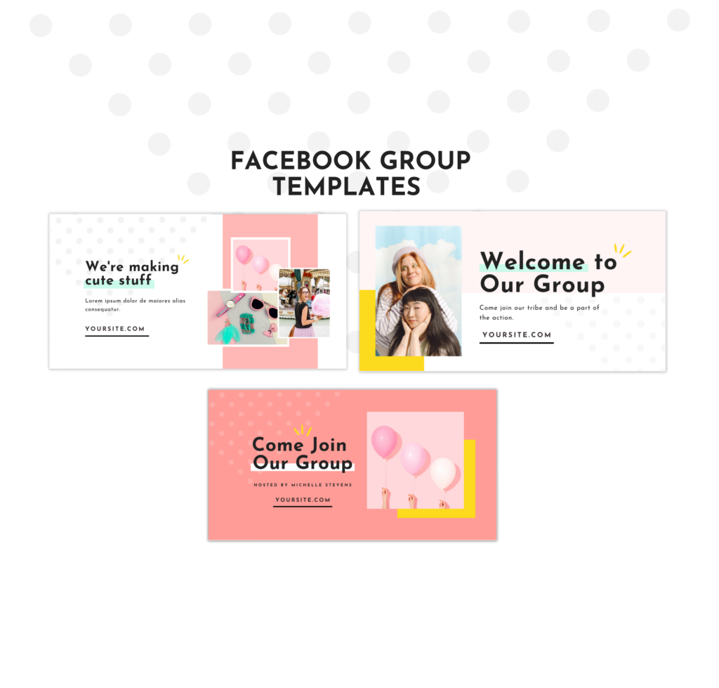 Facebook Template Set (Jelly Bean) | Little Theme Shop