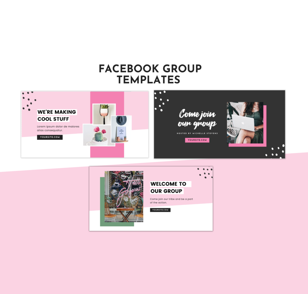 Facebook Template Set (Honey Glow) | Little Theme Shop