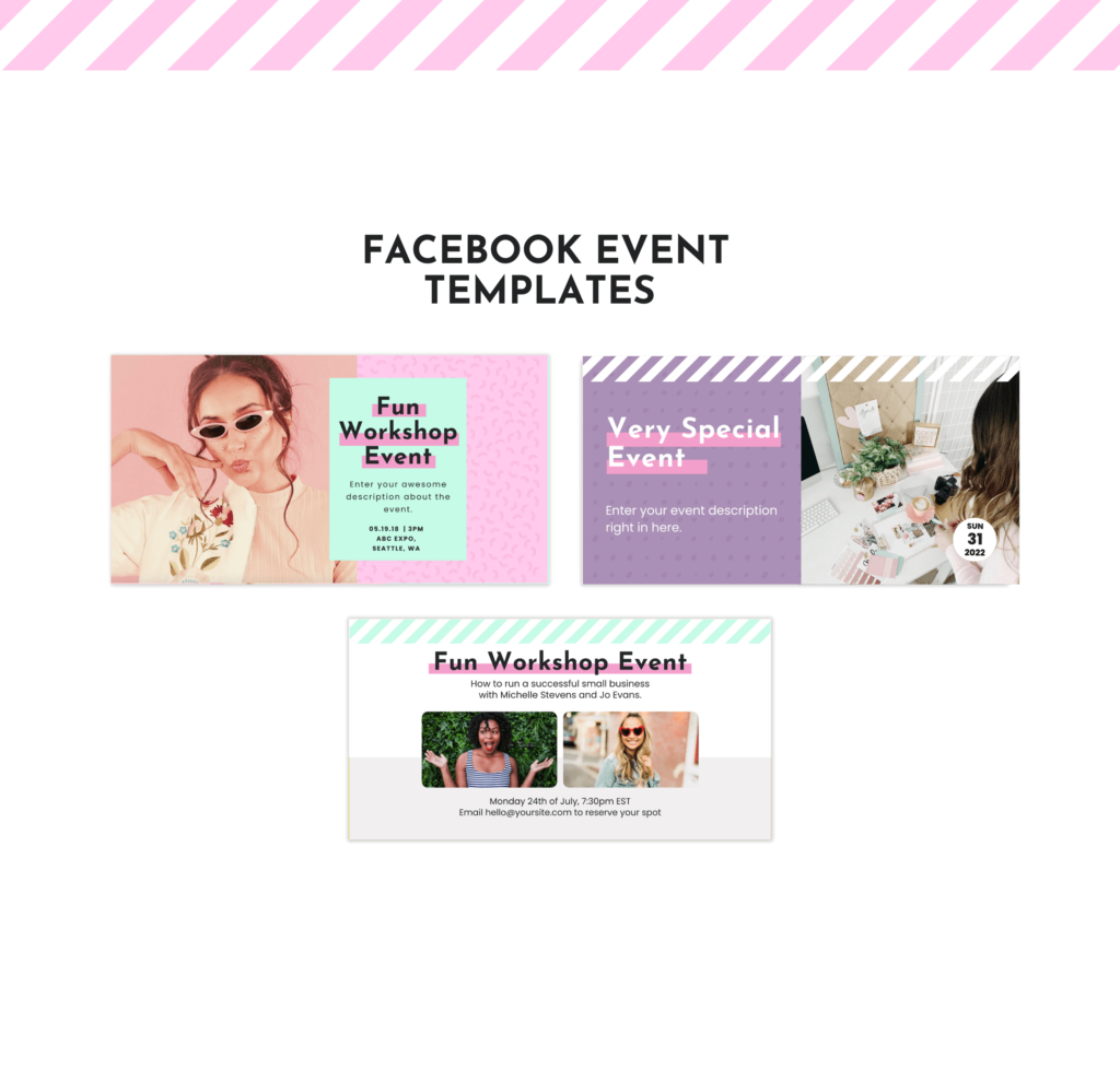 Facebook Template Set (PomPom) | Little Theme Shop