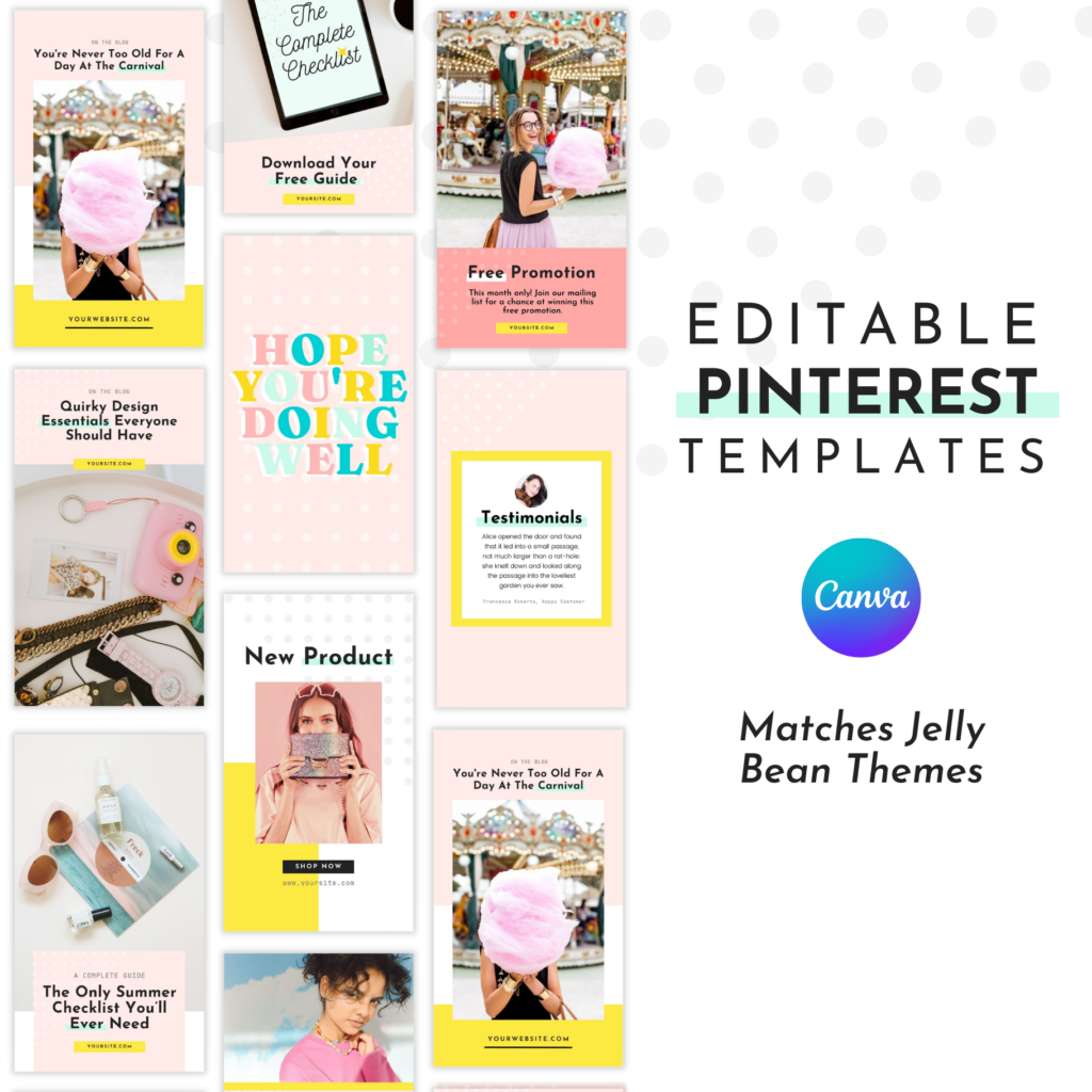 Jelly Bean Pinterest Templates | Little Theme Shop
